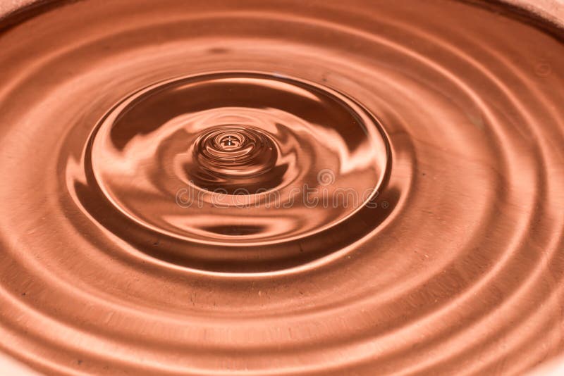 Drop of Water, Water Splash in Brown Color. Stock Photo - Image of ...