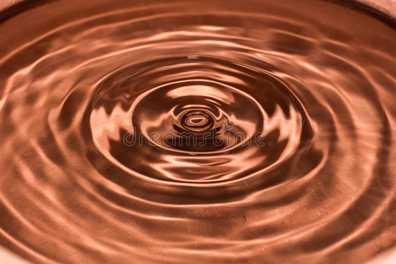 Drop of Water, Water Splash in Brown Color. Stock Photo - Image of ...