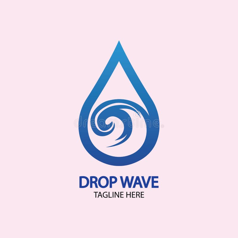 Drop of Watter with Wave. Logo Concept Stock Vector - Illustration of shape, petrol: 173343730