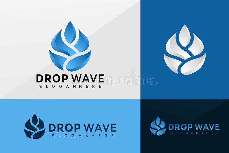 Drop Wave Logo Vector, Water Drop Logos Design, Modern Logo, Logo ...
