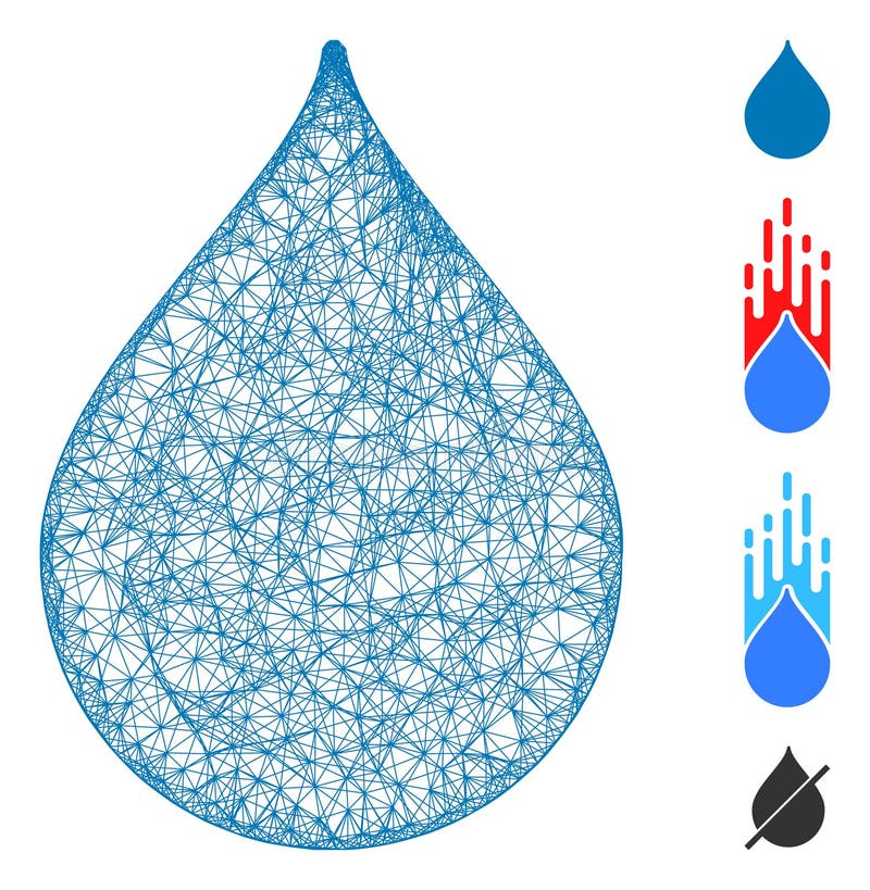 Drop Web Vector Mesh Illustration Stock Illustration - Illustration of ...