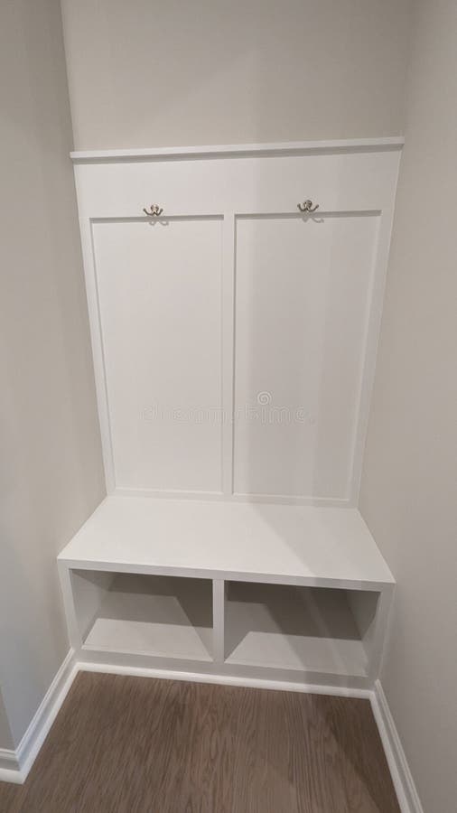 Drop Zone in a Modern New House Stock Image - Image of drop, cabinetry ...