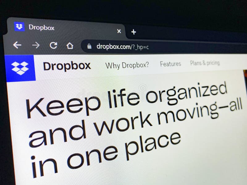 Dropbox editorial stock photo. Image of page, storage - 38837008