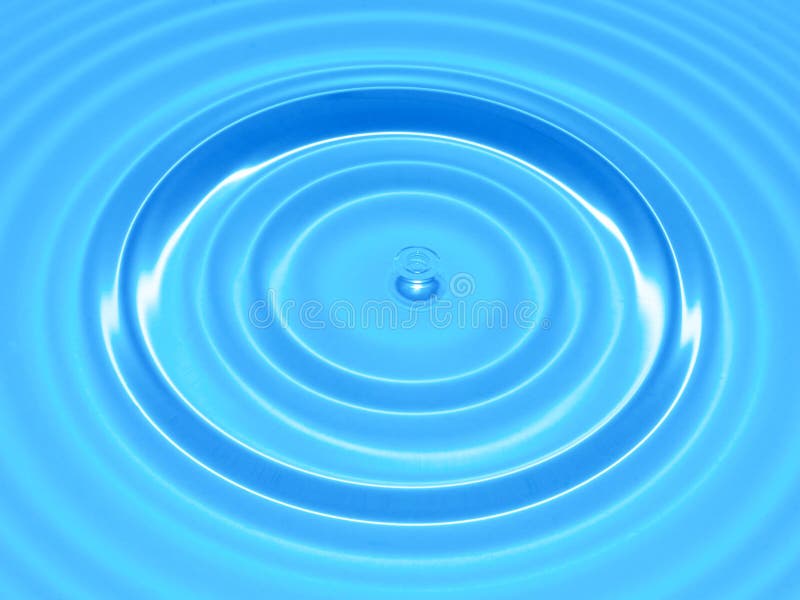 Droplet Drops on the Water Surface Creating Wave Stock Photo - Image of ...