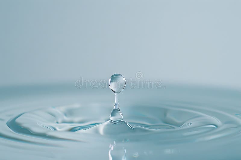 A Droplet Falls into Water, Creating Mesmerizing Liquid Dynamics Stock ...