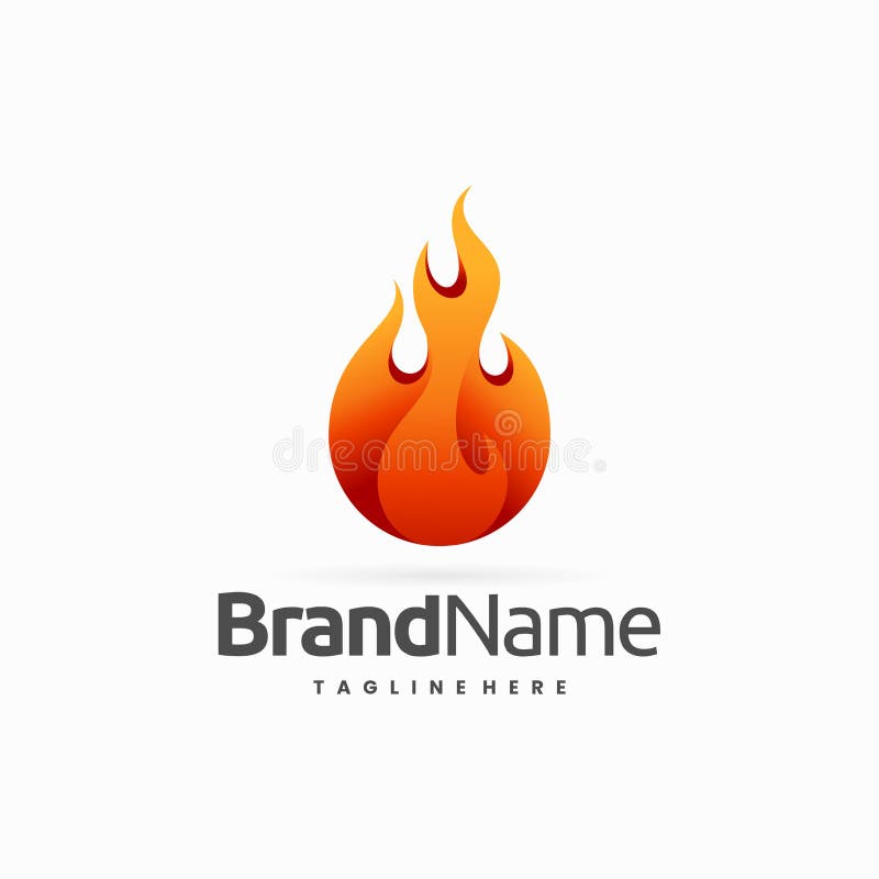 Droplet Fire Burn Logo Design Stock Vector - Illustration of droplet ...