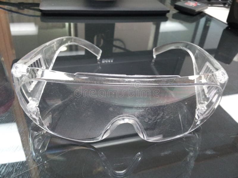 Droplet Isolation Goggles for Hospital - Clear Plastic Stock Image ...