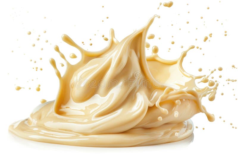 A Droplet of Liquid Splashes Onto a White Surface, Creating a Small ...