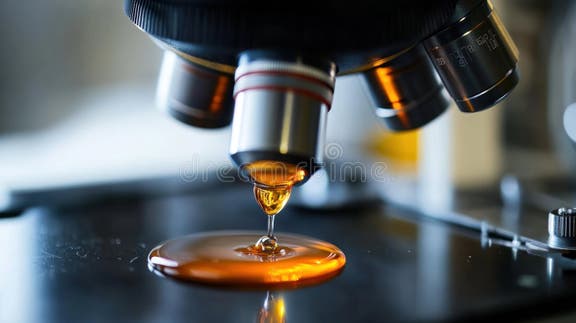 Droplet from Microscope Lens Stock Illustration - Illustration of ...