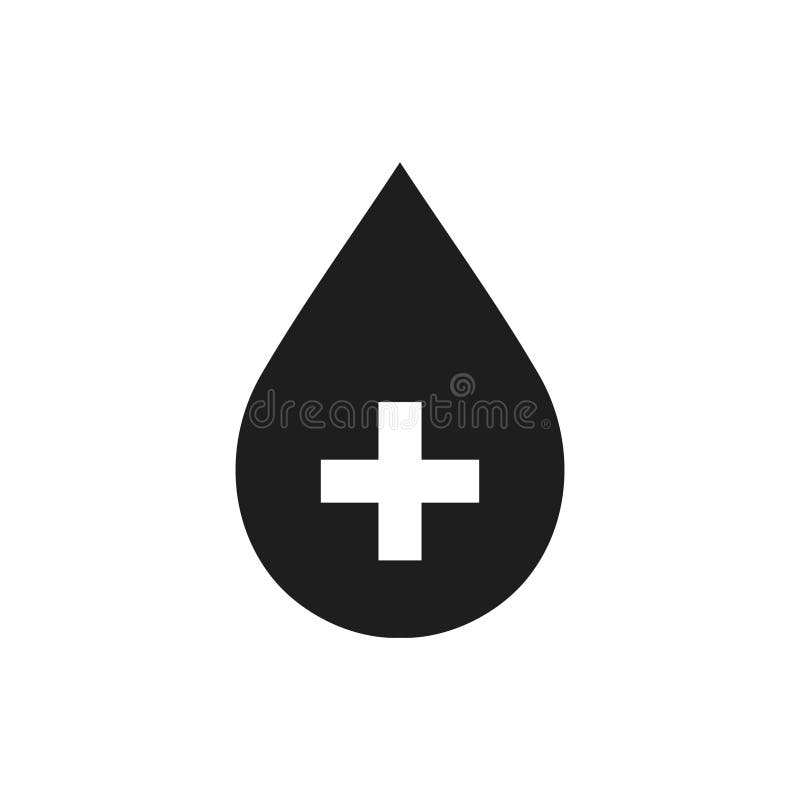 Droplet with Plus Sign. Vector Illustration Decorative Design Stock ...