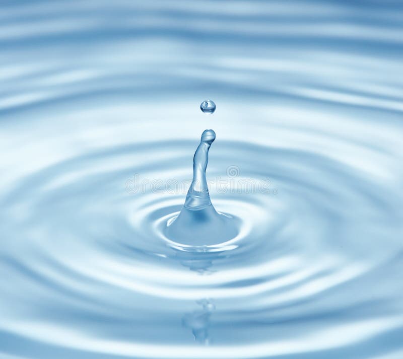 Droplet Splash On Water Surface Stock Photo - Image of background ...