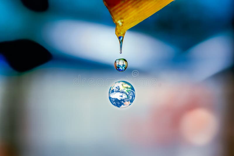 Our World in a Drop. stock image. Image of water, color - 347376317