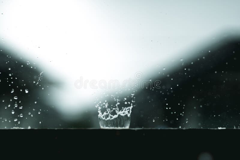 Droplet Water Shape Splash of Rain Stock Photo - Image of suffuse ...