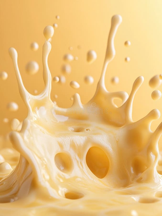 Closeup Creamy Yellow Cheese Splashing Stock Photos - Free & Royalty ...