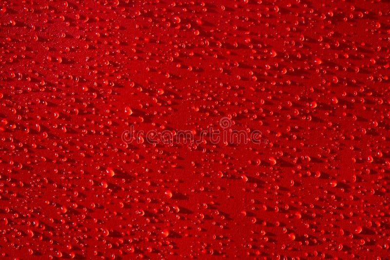 Droplets Pattern on Red Backdrop. Juice Splash. Red Juicy Surface Drops ...