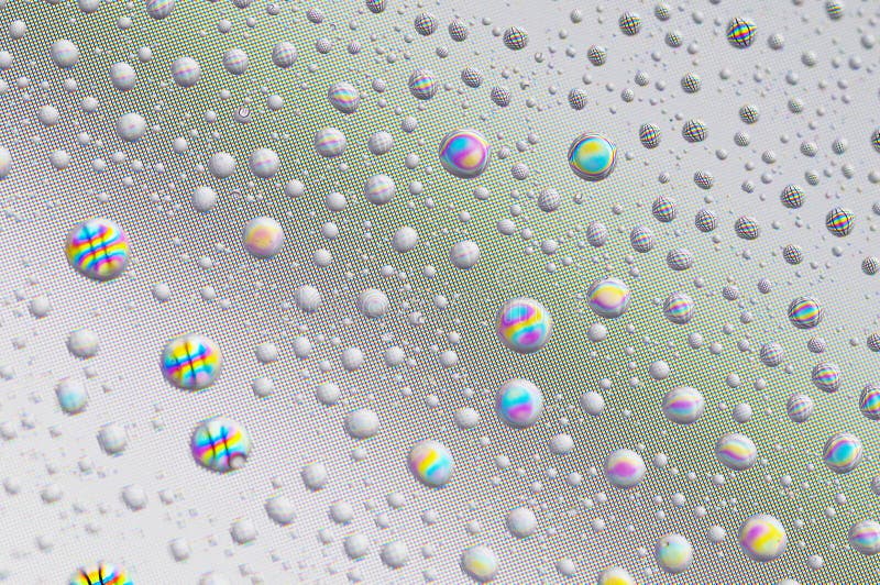 Droplets on screen stock photo. Image of reflaction, bubbles - 35401912