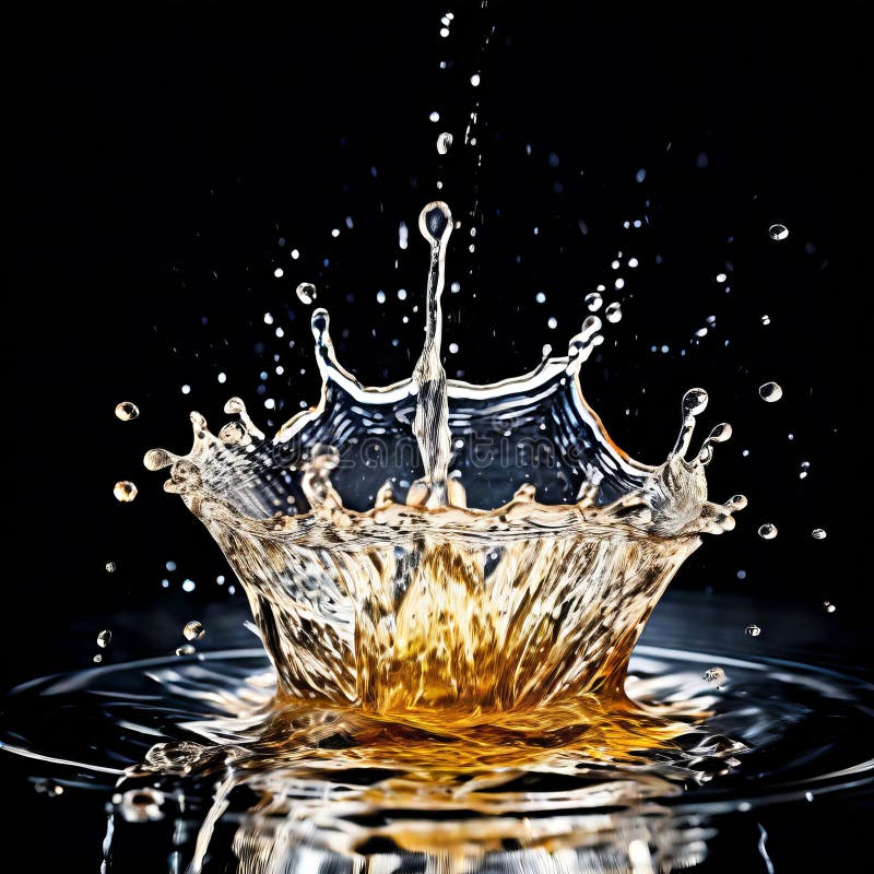 Droplets of Water Bursting from a Fountain Creating a Mesmerizn Stock ...