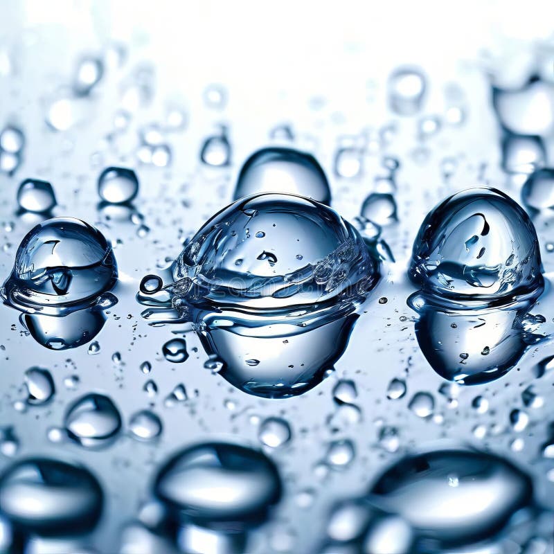 Droplets of Water Cascading Down a Glass Surface Creating a Msm Stock ...