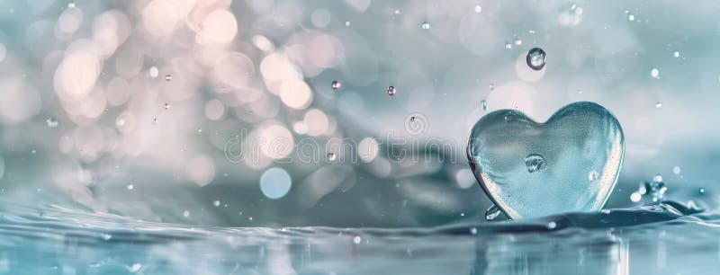 Water Splash Forms Heart Shape in a Tranquil Pool Stock Photo - Image ...
