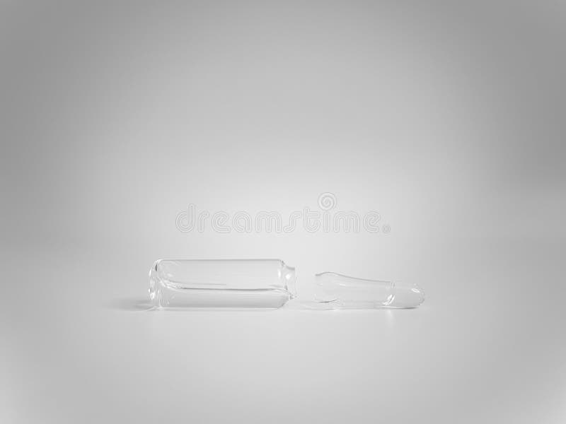 The Dropped Ampul and Split into Two Pieces Stock Image - Image of ...