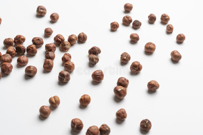 A Dropped Bunch of Hazelnut Nut without Shell Flat Lay, Minimalistic ...