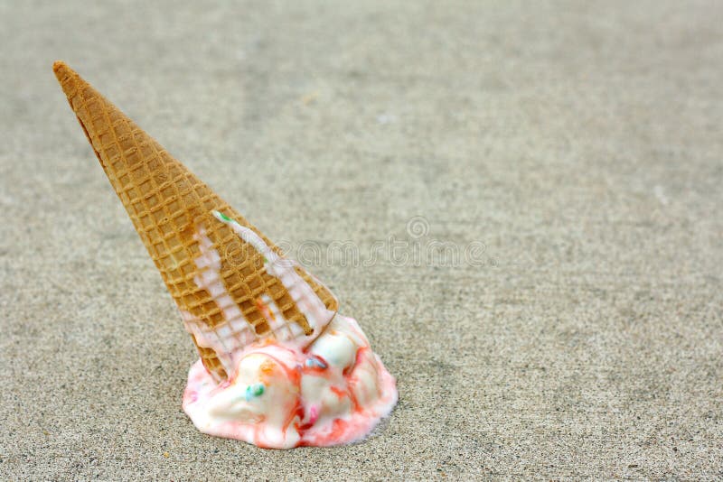 Dropped Ice Cream Cone stock photo. Image of corbet, dripping - 33711982
