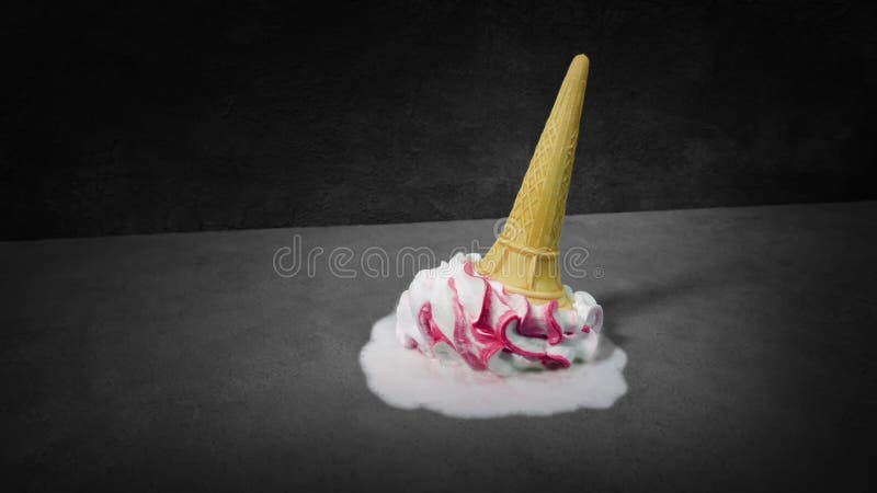 Dropped Ice Cream Failure Concept Stock Footage - Video of eating ...