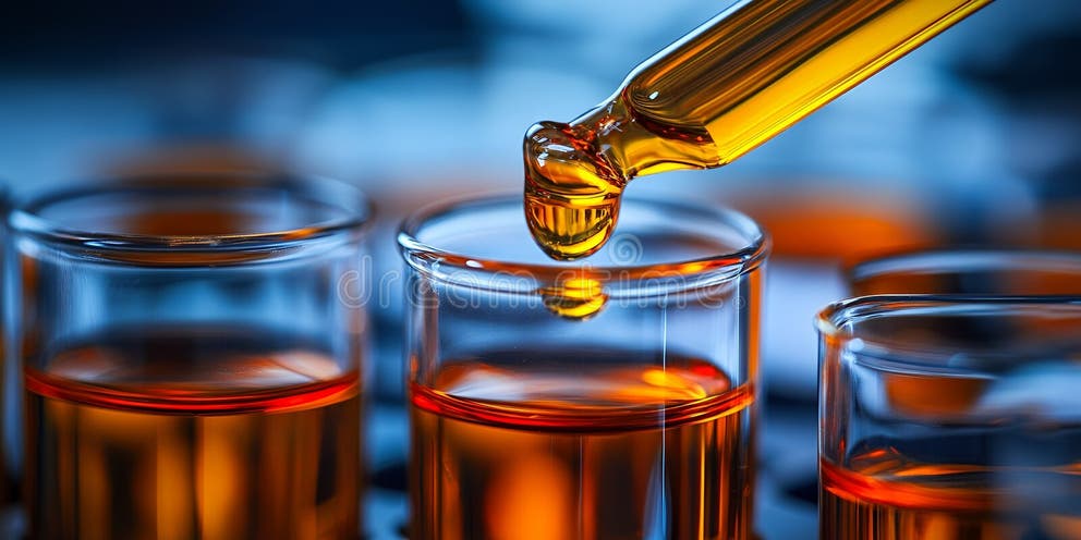 Dropper Adding Liquid To Vial Stock Illustration - Illustration of ...