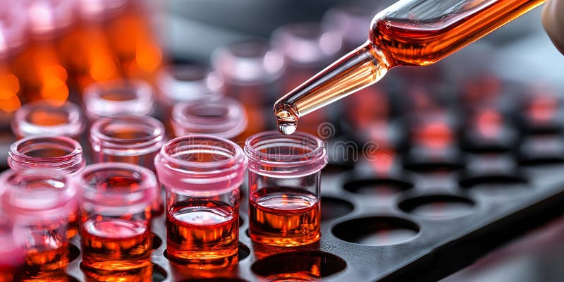 Dropper Adding Liquid To Vial Stock Illustration - Illustration of ...