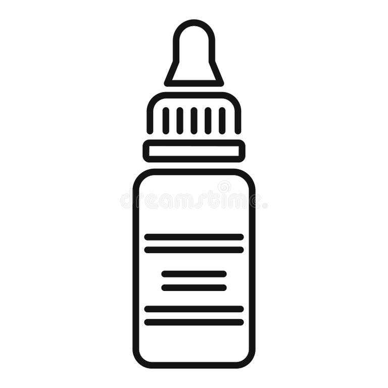 Dropper Bottle Dispensing Medical Solution Icon Stock Illustration ...