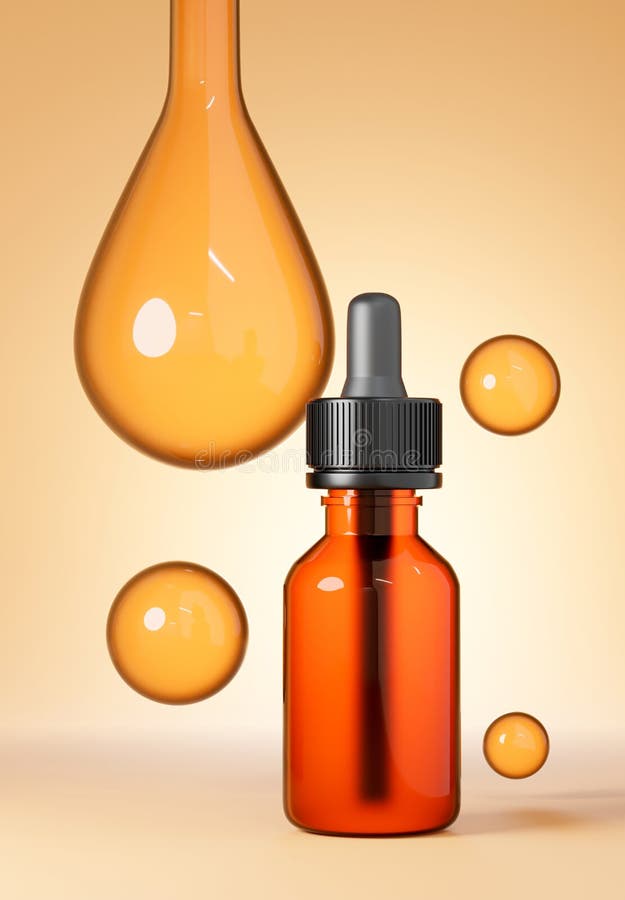Dropper Bottle for Product Display Stock Illustration - Illustration of ...