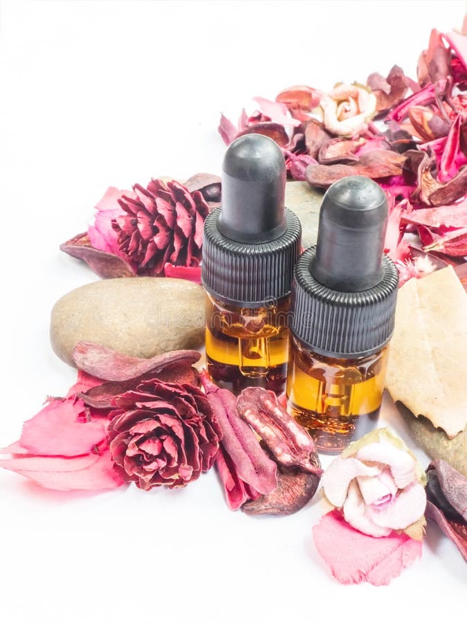 Dropper Bottle with Red Potpourri Stock Image - Image of medical ...
