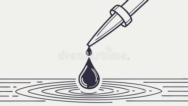 Dropper Dispensing Liquid Illustration Science or Medicine Tool, Vector ...