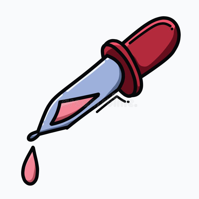 Dropper Doodle Color Vector Icon. Drawing Sketch Illustration Hand ...