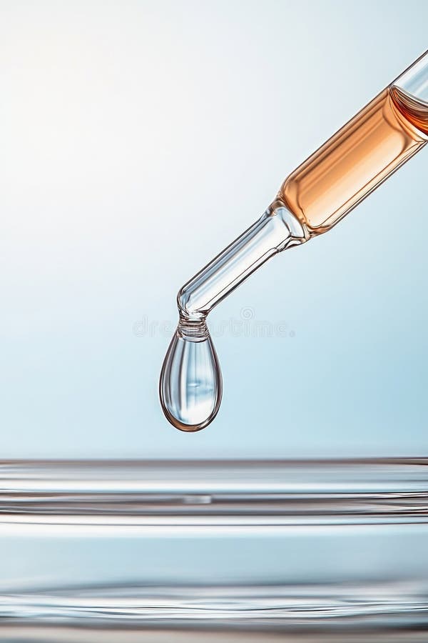 A Dropper Filled with a Transparent Liquid is Positioned Above a ...