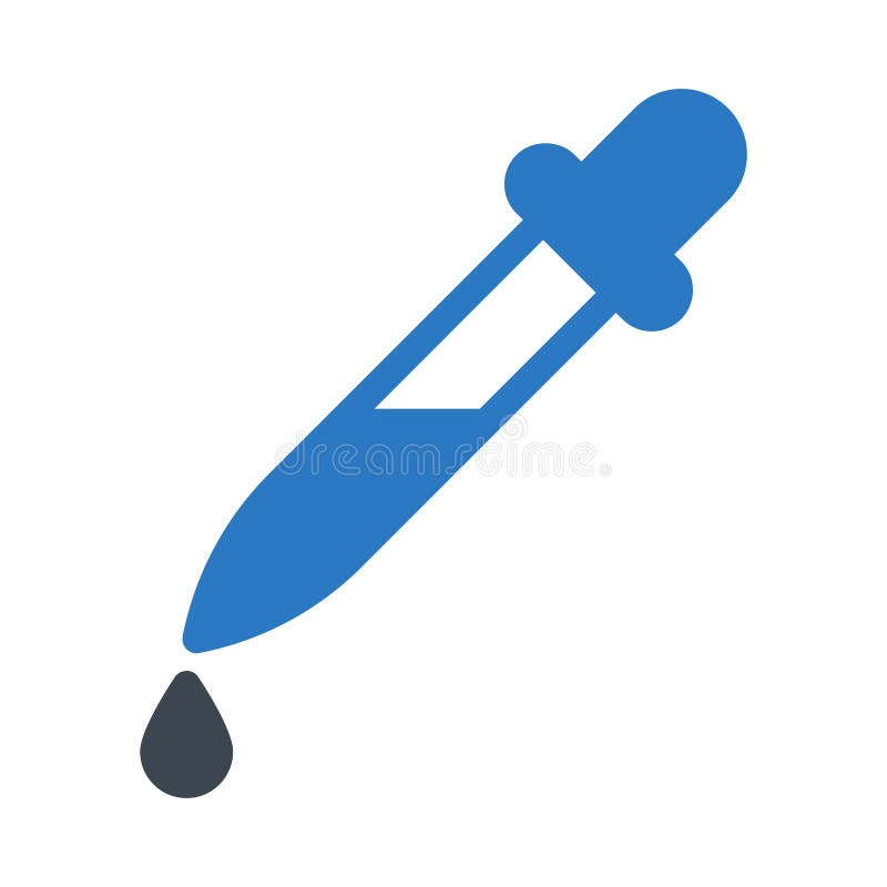 Dropper Glyph Color Flat Vector Icon Stock Vector - Illustration of ...