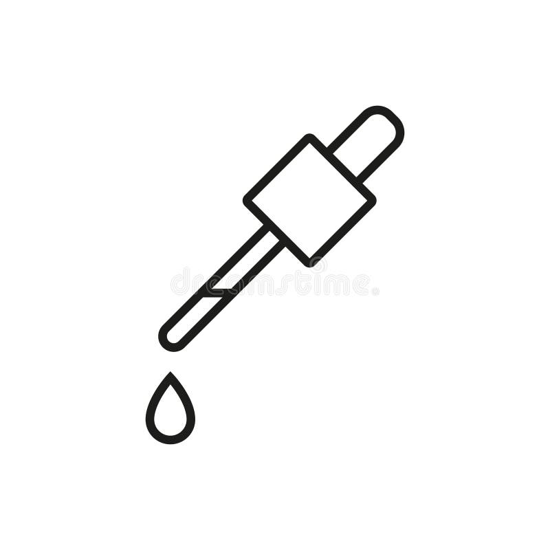 Dropper Icon - Editable Stroke Stock Vector - Illustration of isolated ...