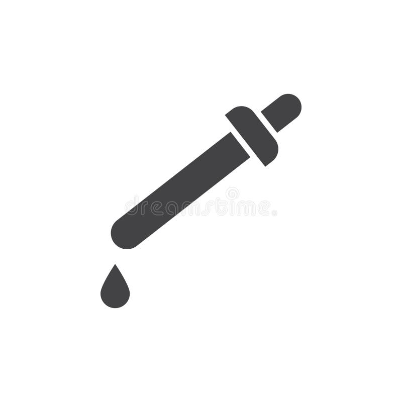 Dropper Icon Flat Simple Outline Set Stock Illustration - Illustration ...