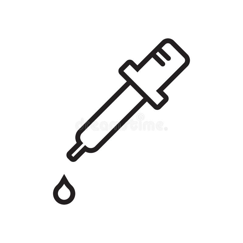 Dropper Icon Isolated on White Background, Dropper Sign Stock ...