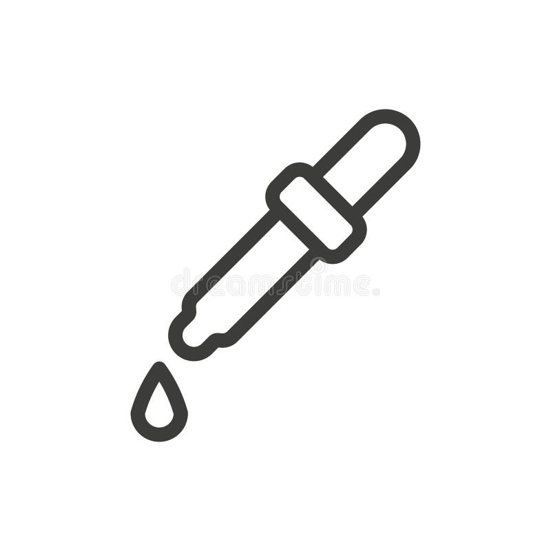 Dropper Icon Simple Outline Vector Logo Stock Vector - Illustration of ...