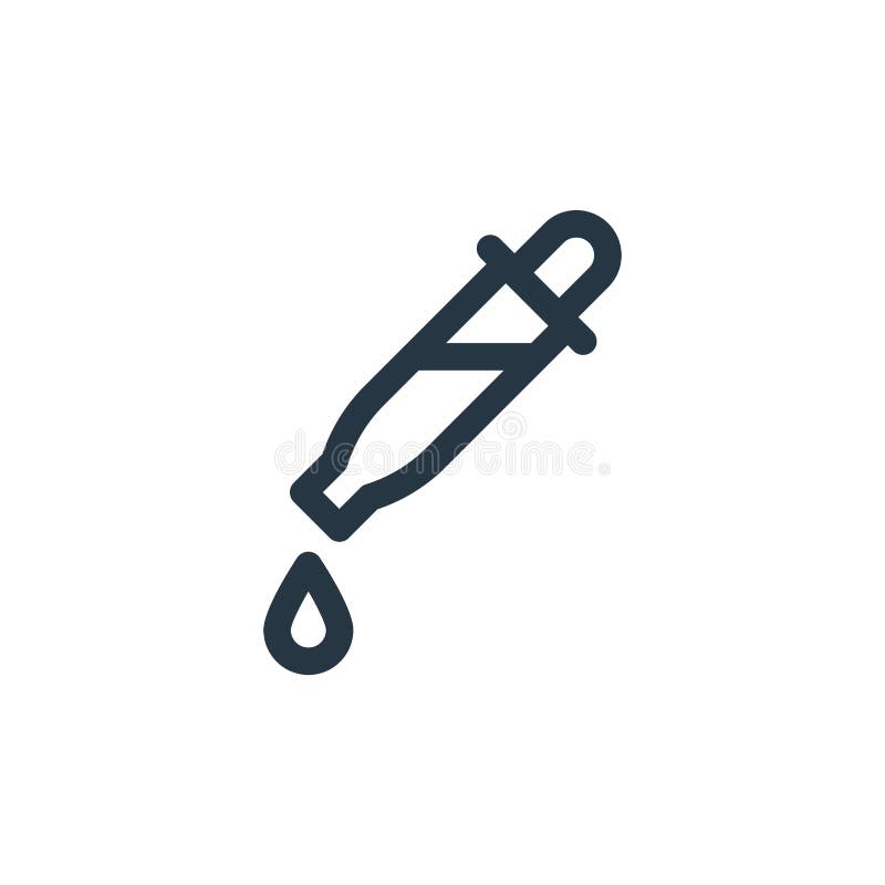 Dropper Icon Vector from Graphic Design Concept. Thin Line Illustration ...