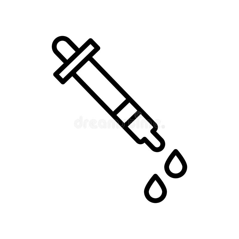 Dropper Icon Vector Isolated on White Background, Dropper Sign , Line ...