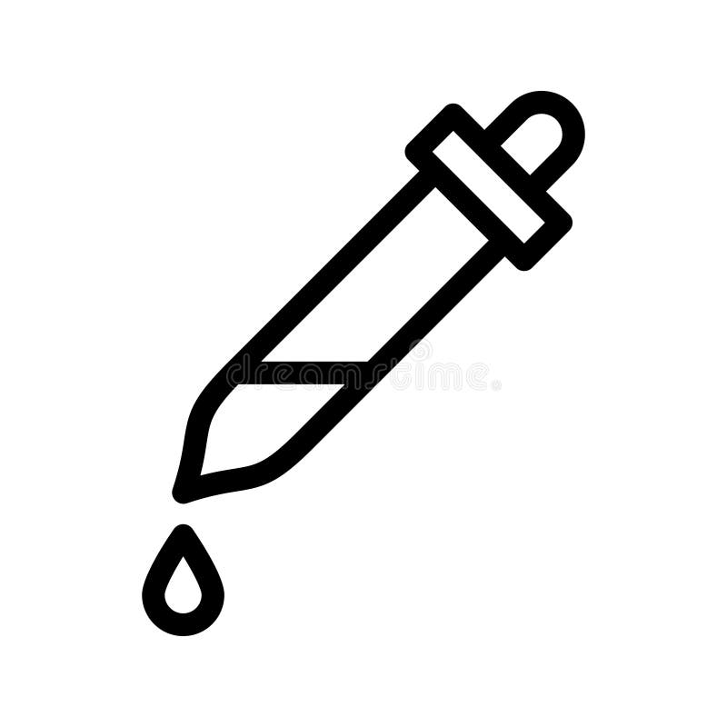 Dropper line vector icon stock vector. Illustration of science - 136980790