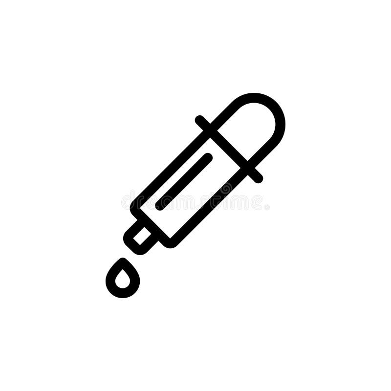 Eye dropper outline icon stock vector. Illustration of medical - 128664912