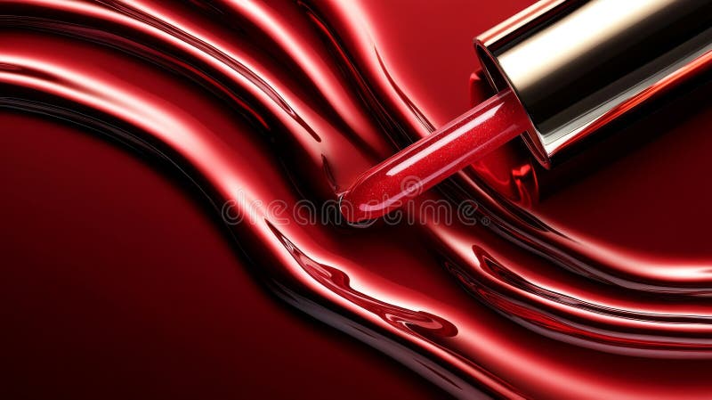 Dropper Releasing Liquid Concept. Close-up of Red Liquid Dropping from ...