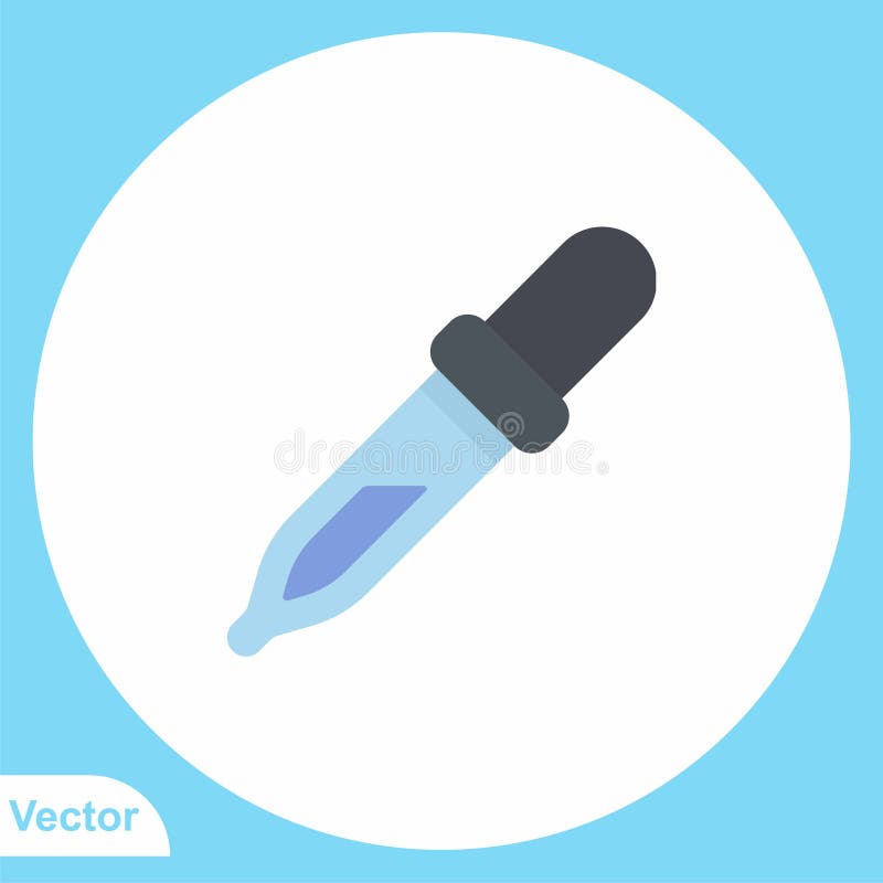 Dropper Vector Icon Sign Symbol Stock Illustration - Illustration of ...