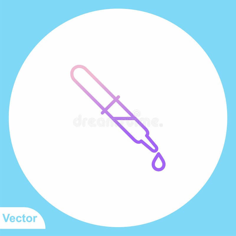 Dropper Vector Icon Sign Symbol Stock Illustration - Illustration of ...