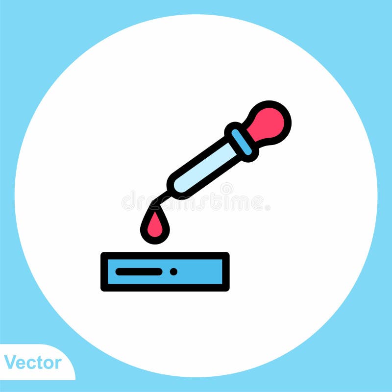 Dropper Vector Icon Sign Symbol Stock Illustration - Illustration of ...