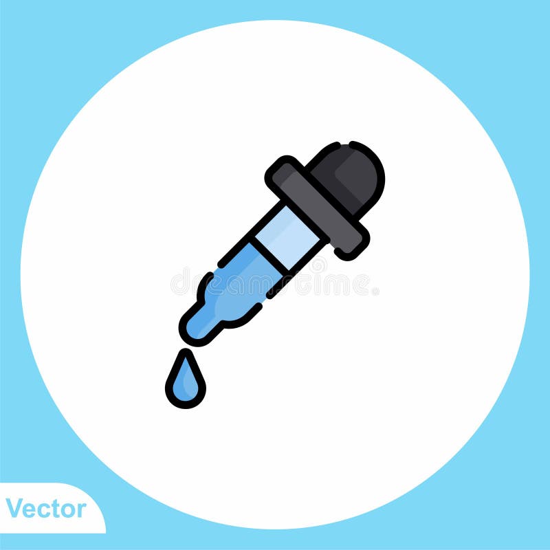 Dropper Vector Icon Sign Symbol Stock Illustration - Illustration of ...