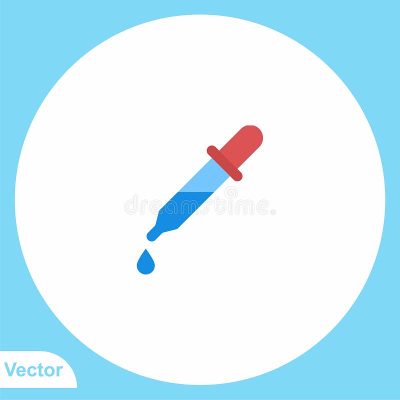 Dropper Vector Icon Sign Symbol Stock Illustration - Illustration of ...